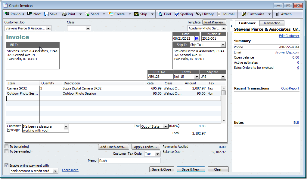 Invoice Template Quickbooks | invoice example Invoice Template Quickbooks | invoice example
