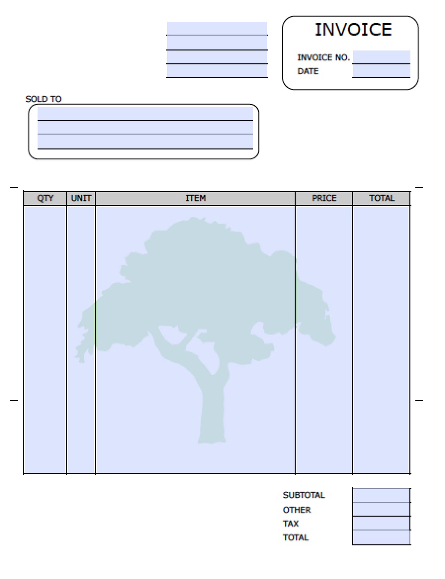 Landscaping Invoice Template Invoice Example