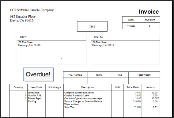 Quickbooks Invoice Template Invoice Example