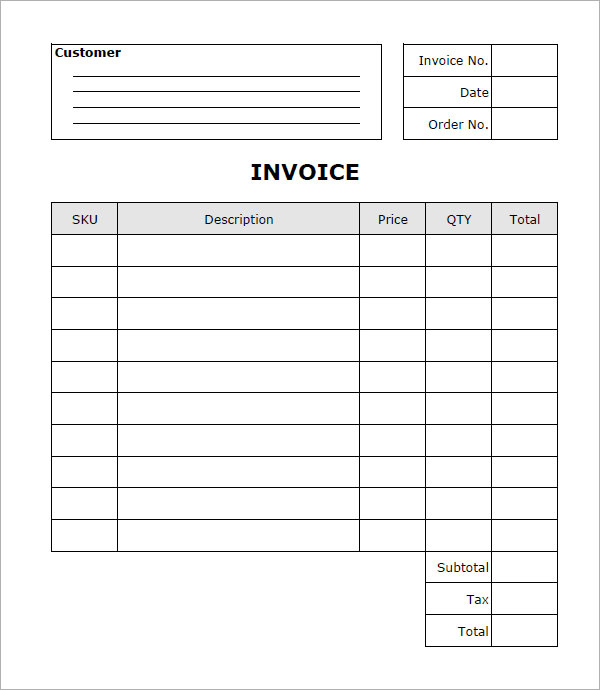 Generic Invoice Template Invoice Example